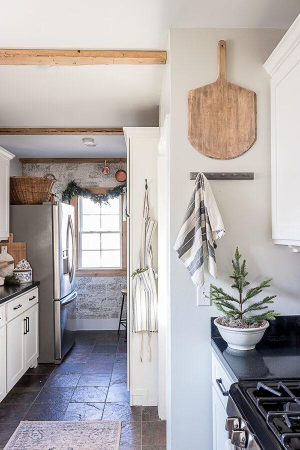 Cedar and Eucalyptus Christmas Cottage Kitchen - Pine and Prospect Home