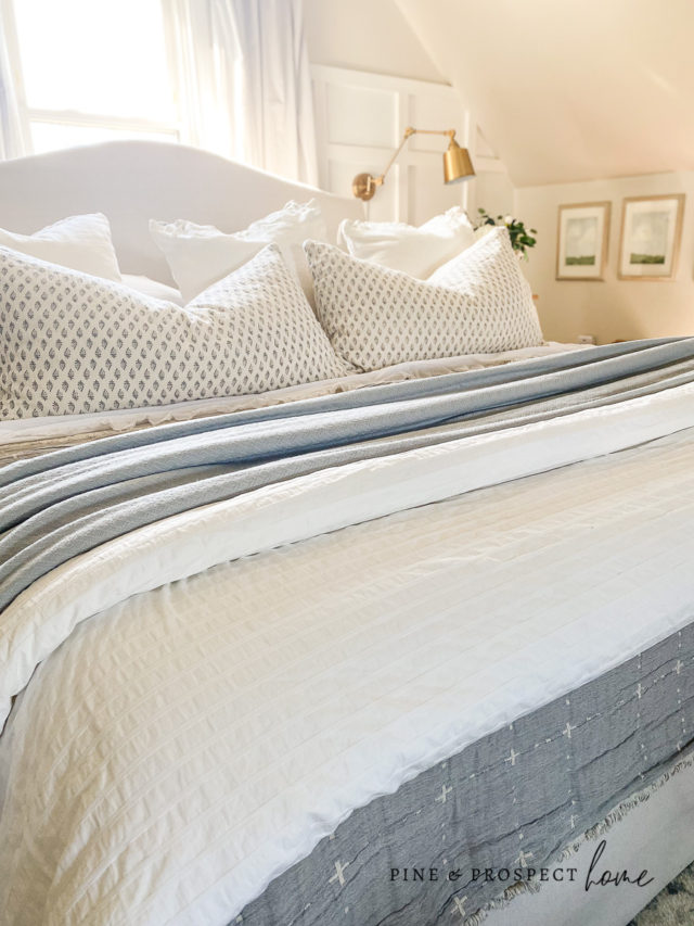 7 Simple Steps to a Cozy, Beautifully Layered Bed - Pine and Prospect Home